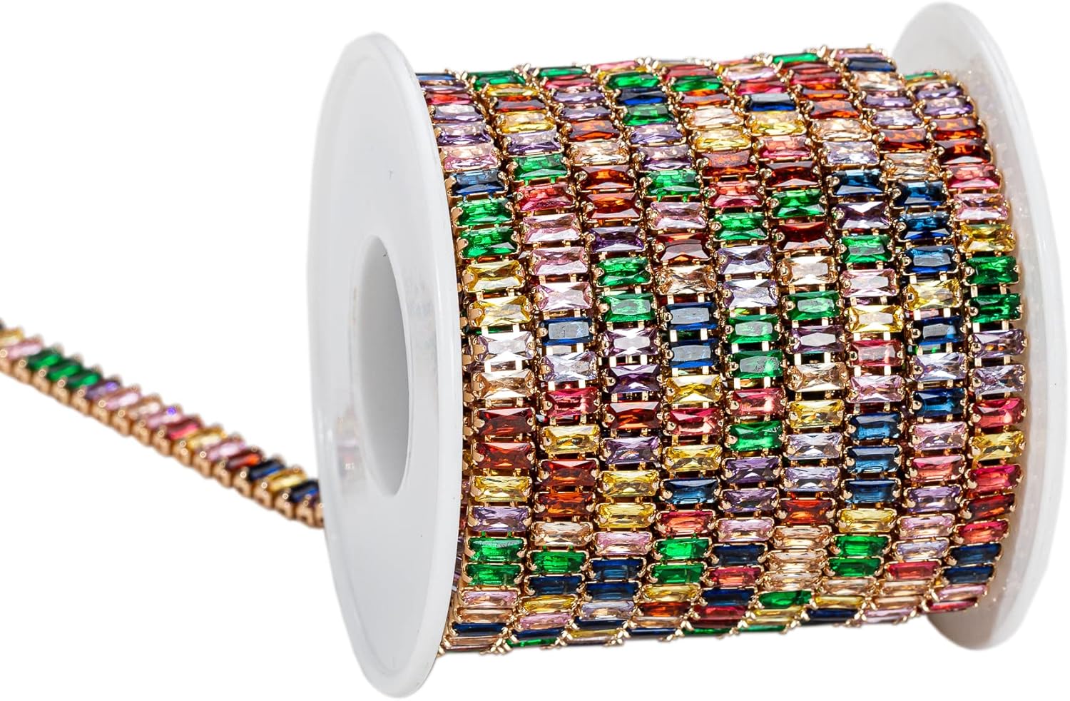 Amazon.com: KAOYOO 1 Yards Rectangle Zircon Rhinestones Close Chain ...