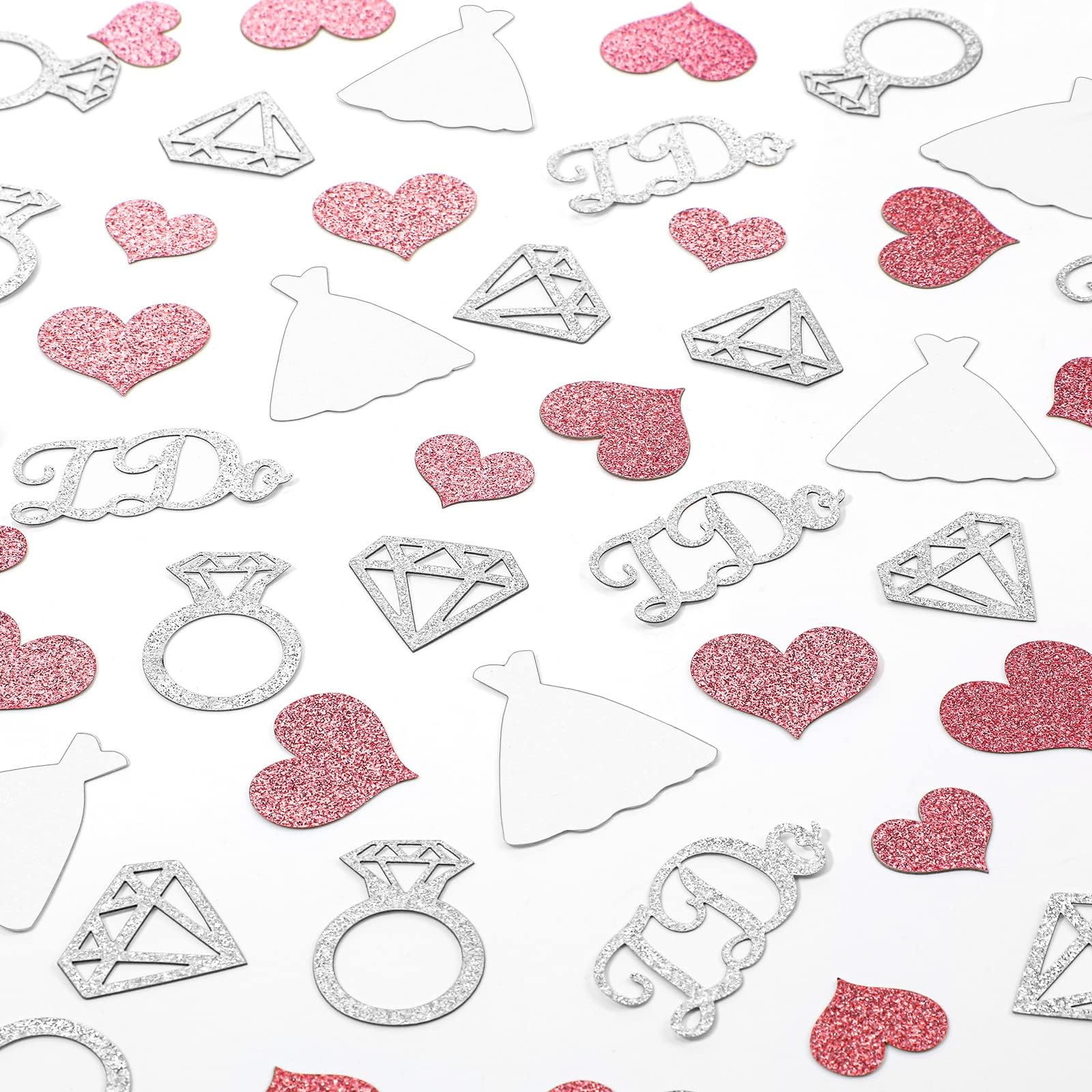 Amazon.com: 240 Piece Glitter Wedding Table Scatter - Rose Gold ...
