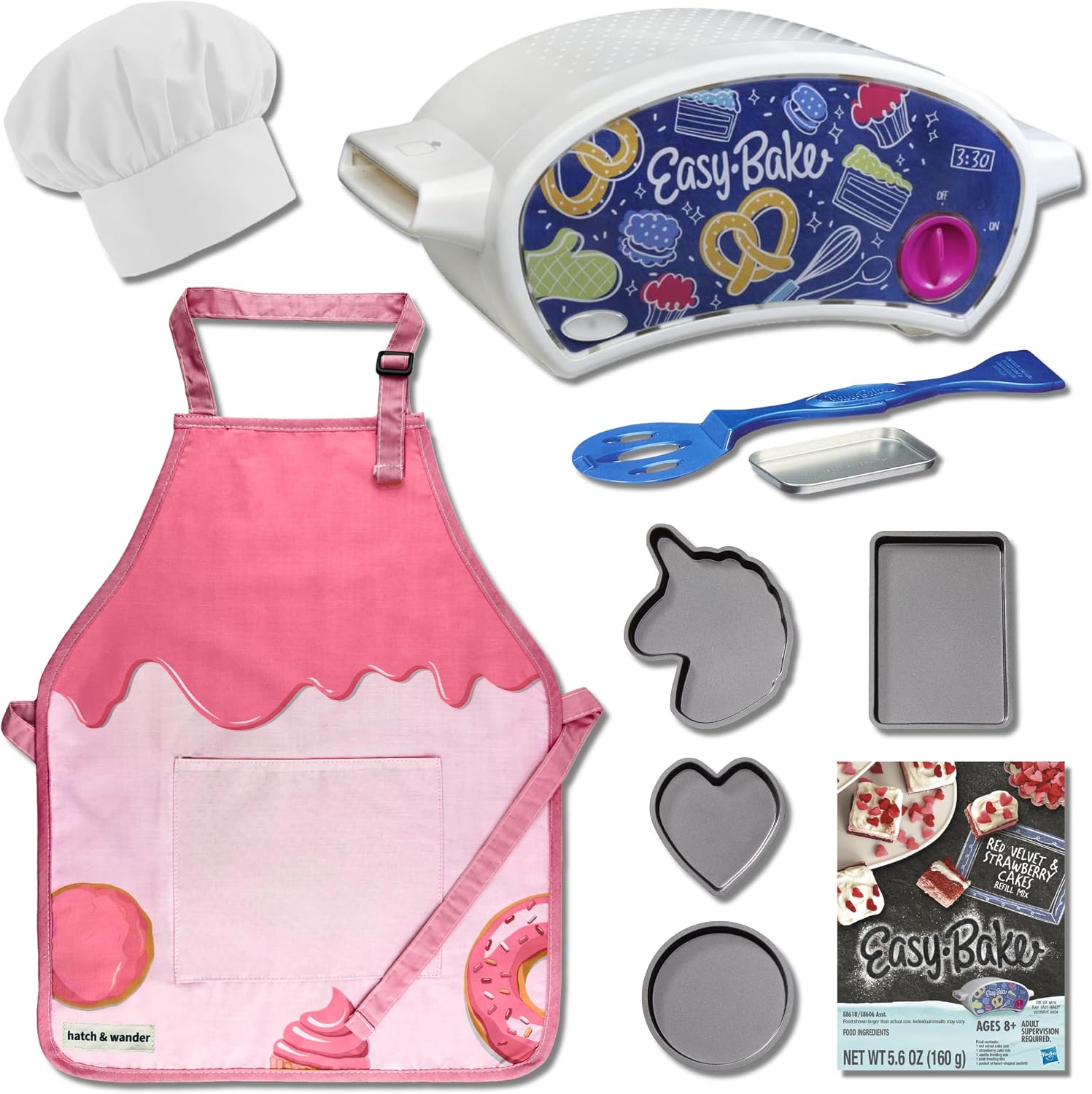 Amazon.com: Easy Bake Oven Bundle | Kids Apron & Chef Hat | Girl Apron ...