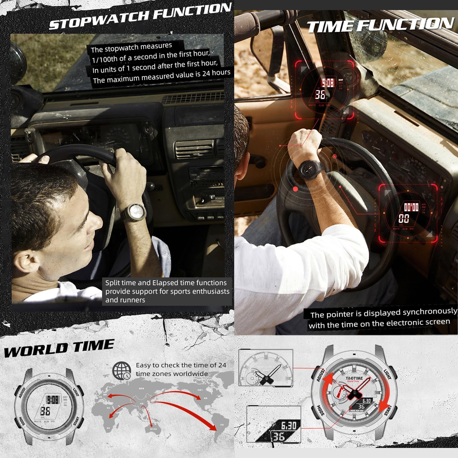 Tactical Watch for Men and Women Military Style Digital Sports with ...