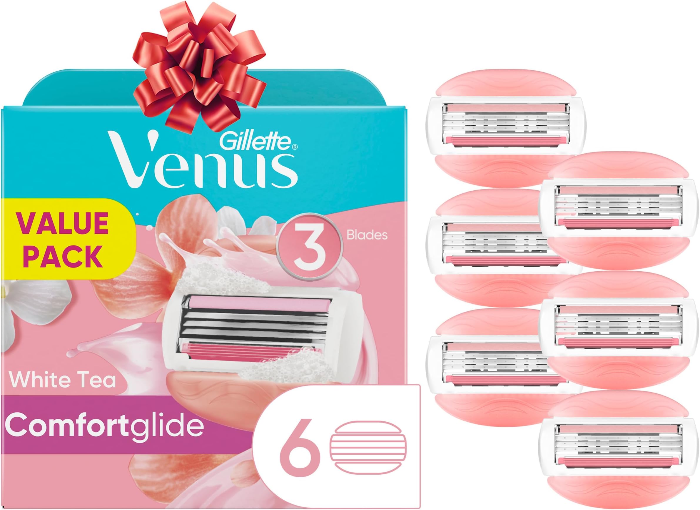 Amazon.com: Gillette Venus ComfortGlide White Tea Women's Razor Blade ...