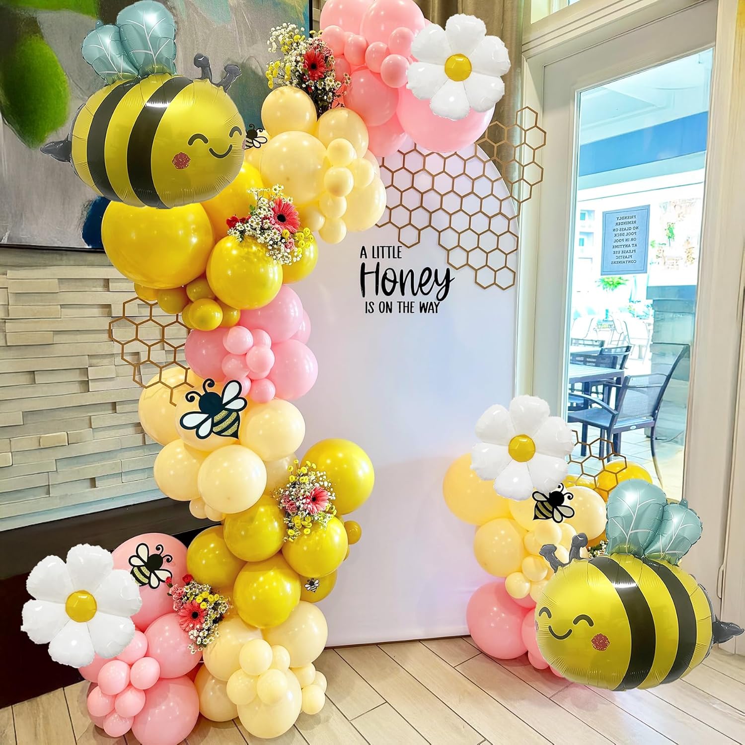 Amazon.com: BlissBash 146PCS Bee Balloon Arch Garland Kit with Yellow ...