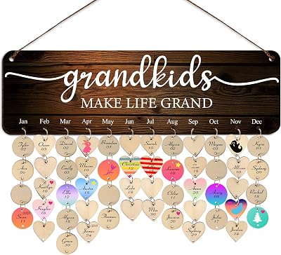 Amazon.com: Birthday Gifts for Mom Grandma from Daughter, Wood Family ...
