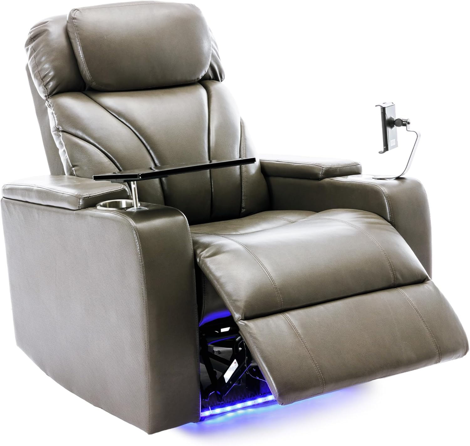 Amazon.com: Merax Power Recliner Chair, Leather Home Theater Seating ...