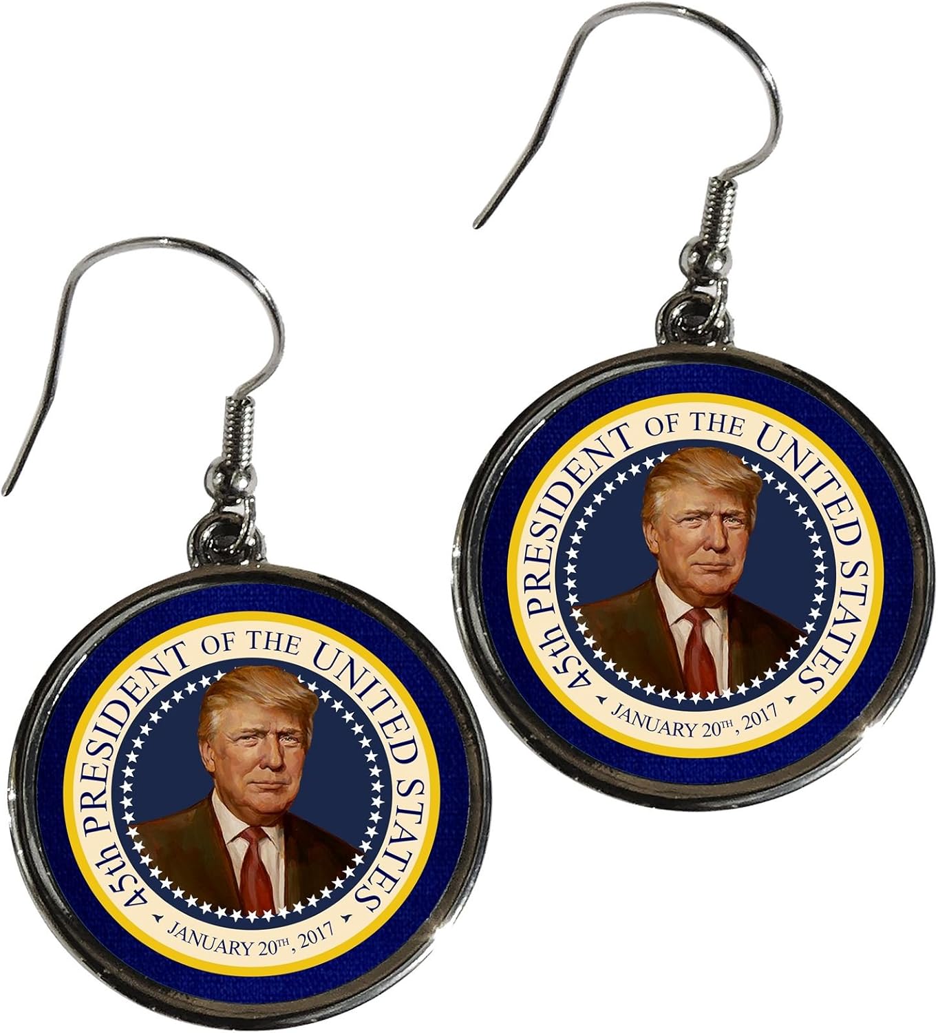 Amazon.com: Premium Alloy Earrings - Donald Trump for President 2016 ...