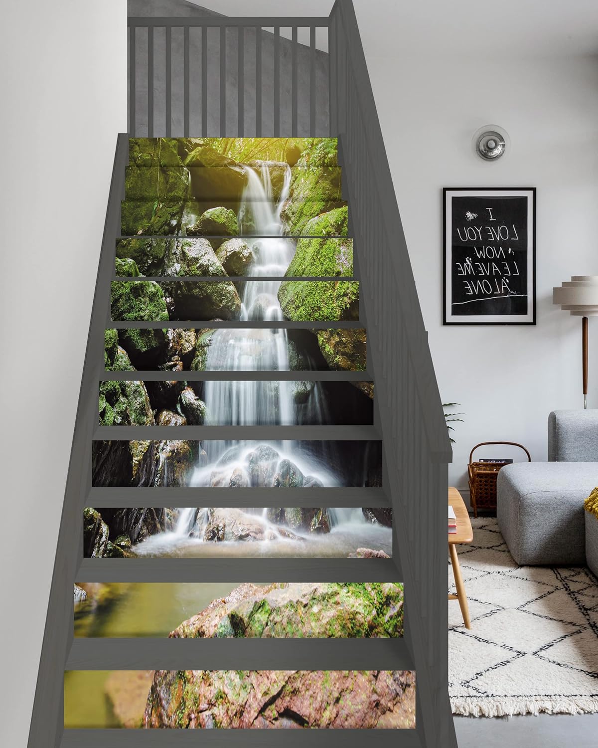 FLFK Stair Decals - Stair Stickers Decals Peel and Stick,Waterfall ...