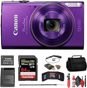 Amazon.com : Canon PowerShot ELPH 360 HS Digital Camera (Purple ...