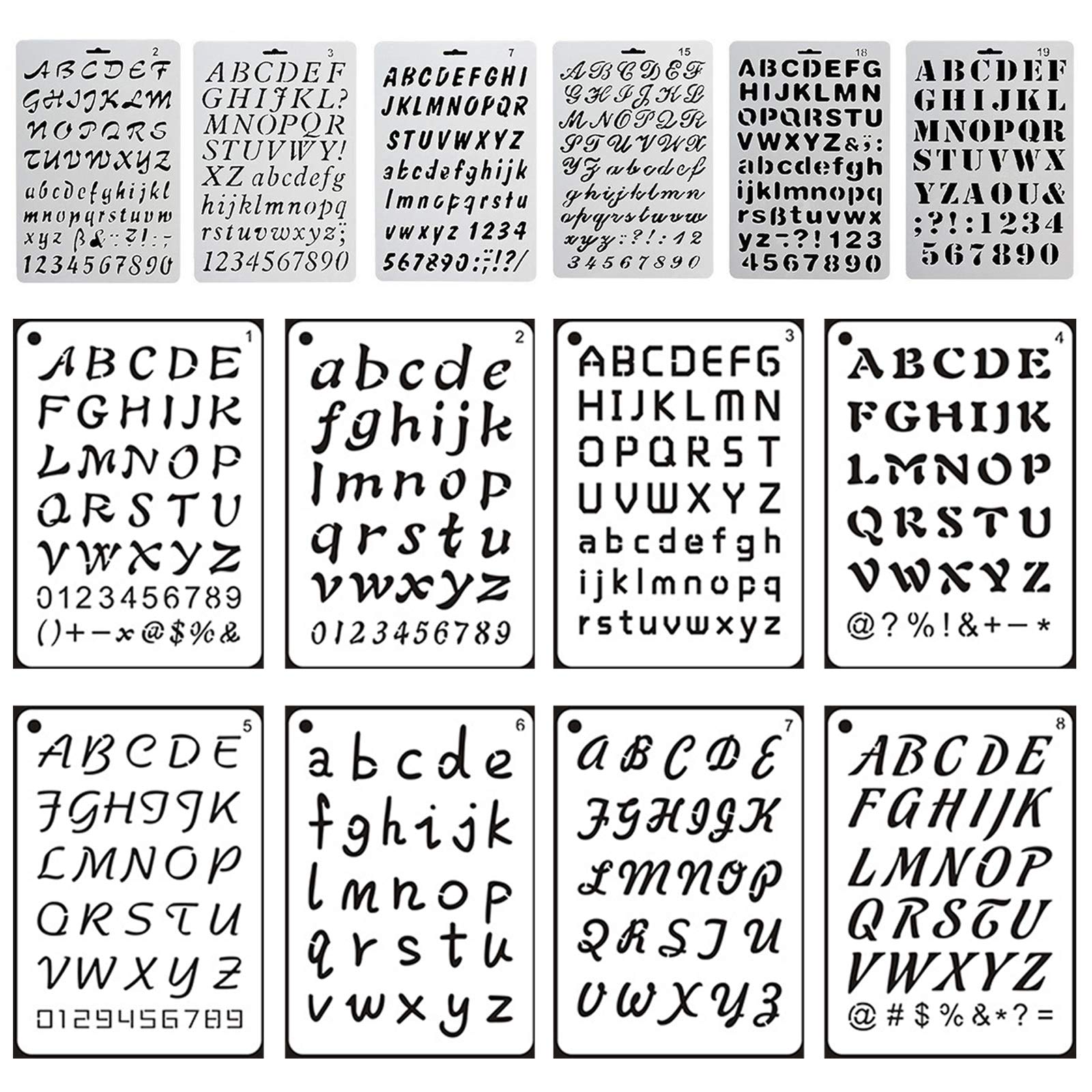 Buy 14 Pack Letter Number Stencils Plastic Alphabet Stencils Reusable Buy 14 Pack Letter Number Stencils Plastic Alphabet Stencils Reusable