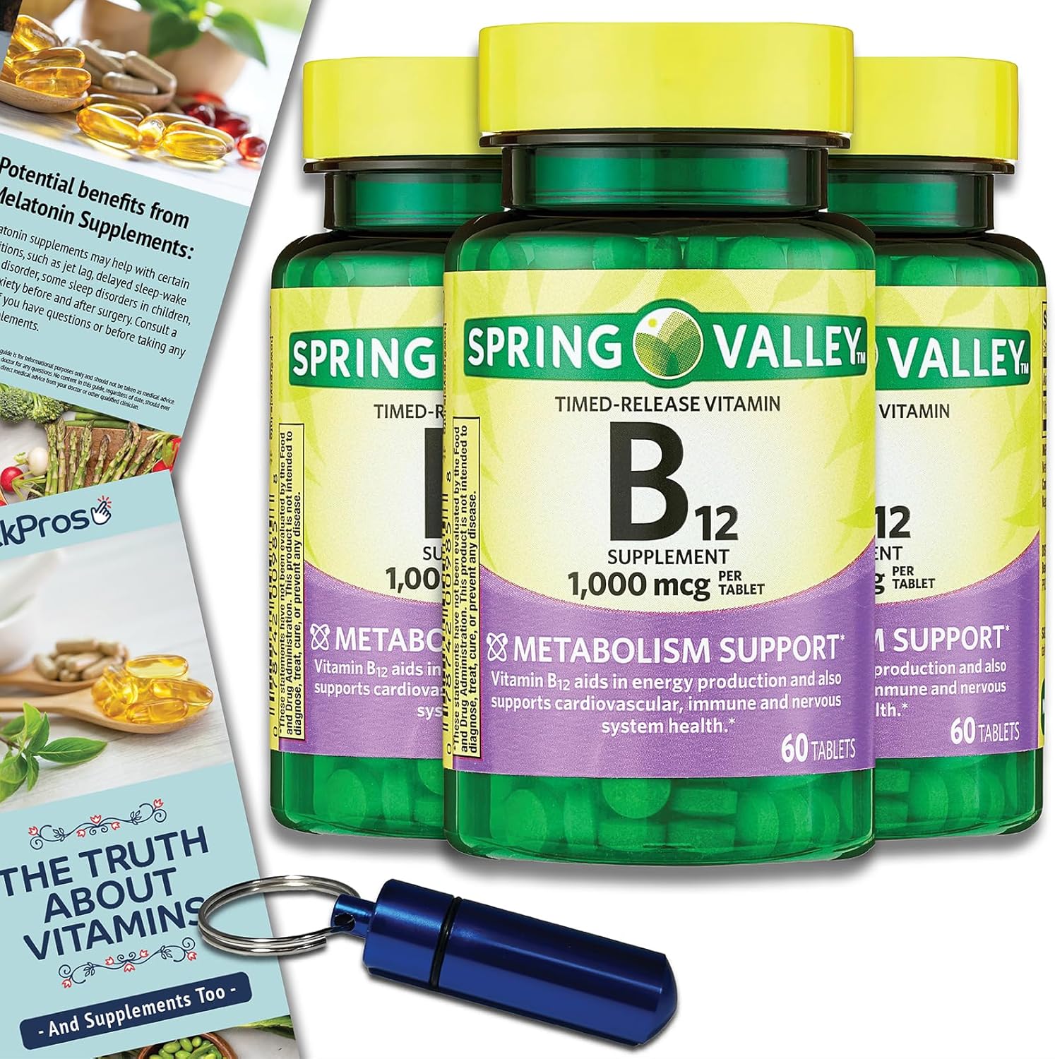 Amazon.com: Spring Valley Timed-Release Vitamin B12 Tablets, 1,000 mcg ...
