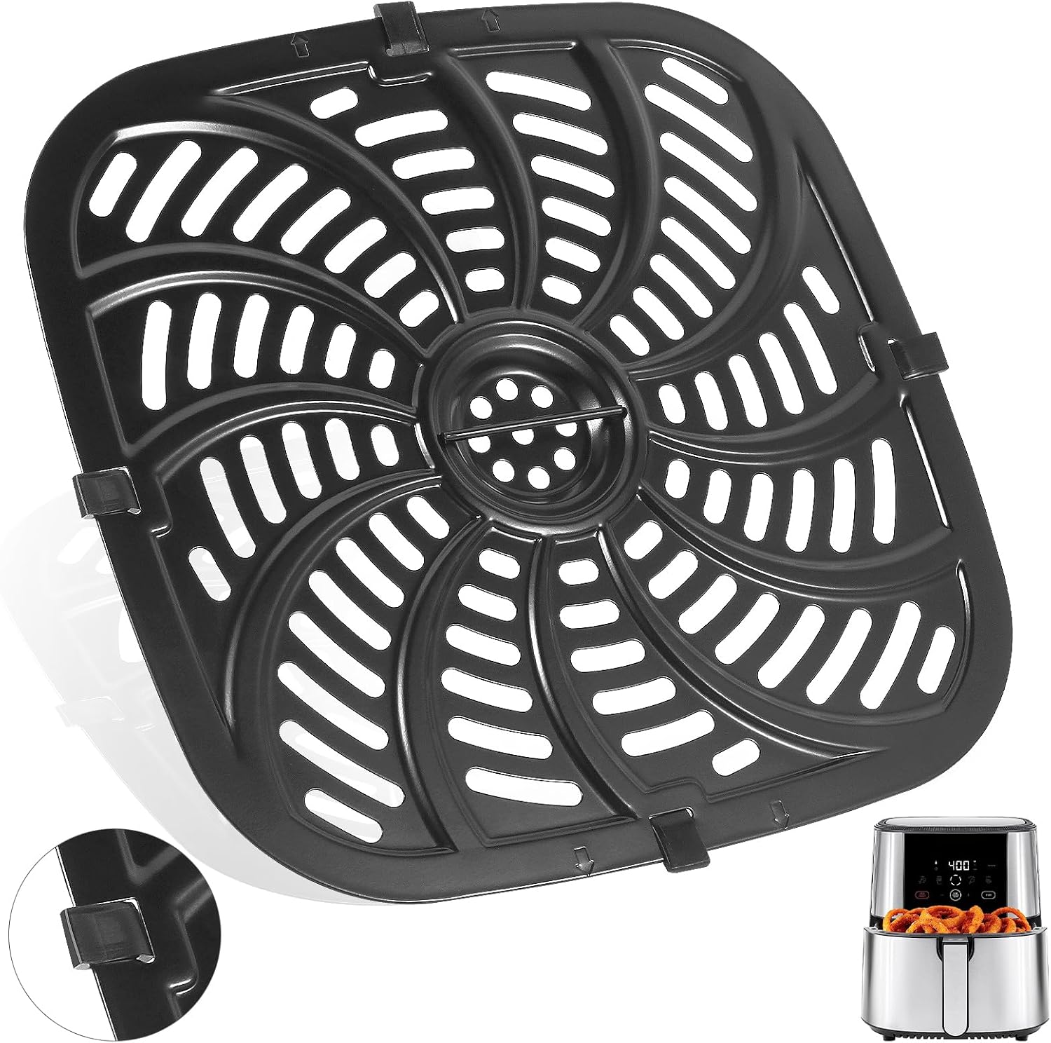 Amazon.com: Upgraded Air Fryer Replacement Grill Pan for Chefman 8 QT ...