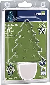 Leviton 49563-TRE LED Decorative Guide Light with Holiday Tree Shade ...