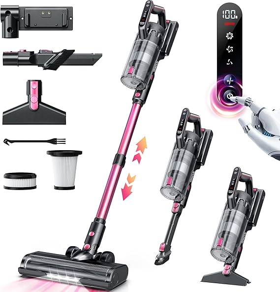 Amazon.com - QikCln Cordless Vacuum Cleaner, 23000pa Powerful ...