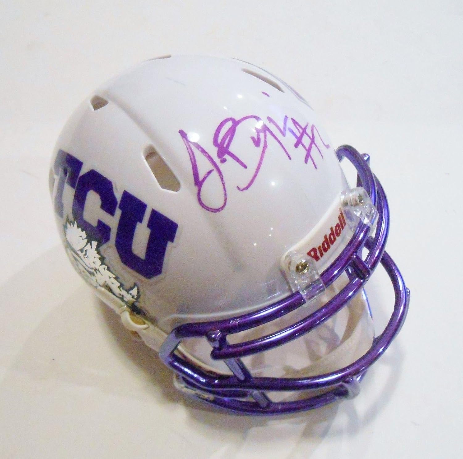 Amazon.com: Trevone Boykin Signed TCU Horned Frogs Football Mini Helmet ...