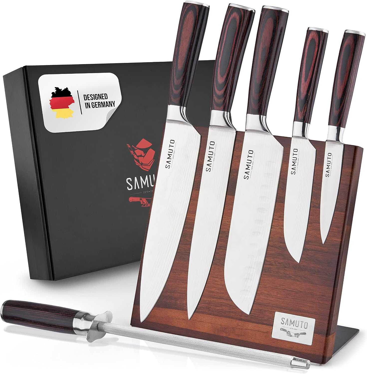 Samuto - 5 Hochwertige Asiatische Küchenmesser im Set inkl ...