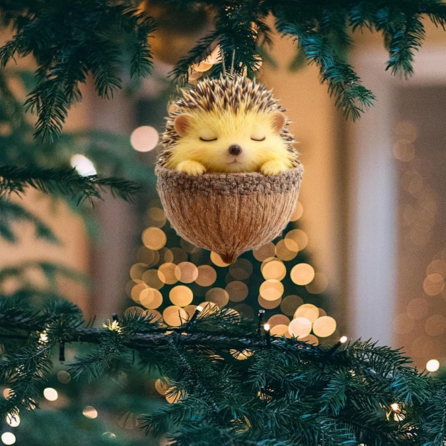 Amazon.com: Forest Animal Acorn Ornaments for Christmas Tree Hanging ...