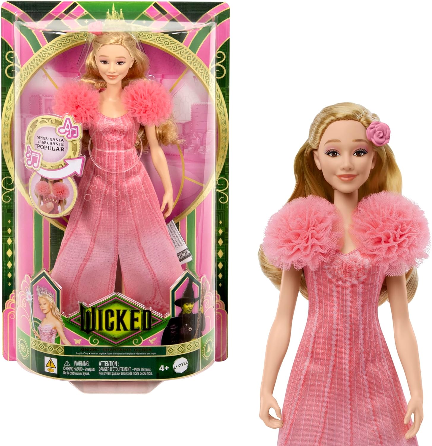 Mattel, Wicked Muñeca Glinda con Canciones para niñas de 4 años en ...