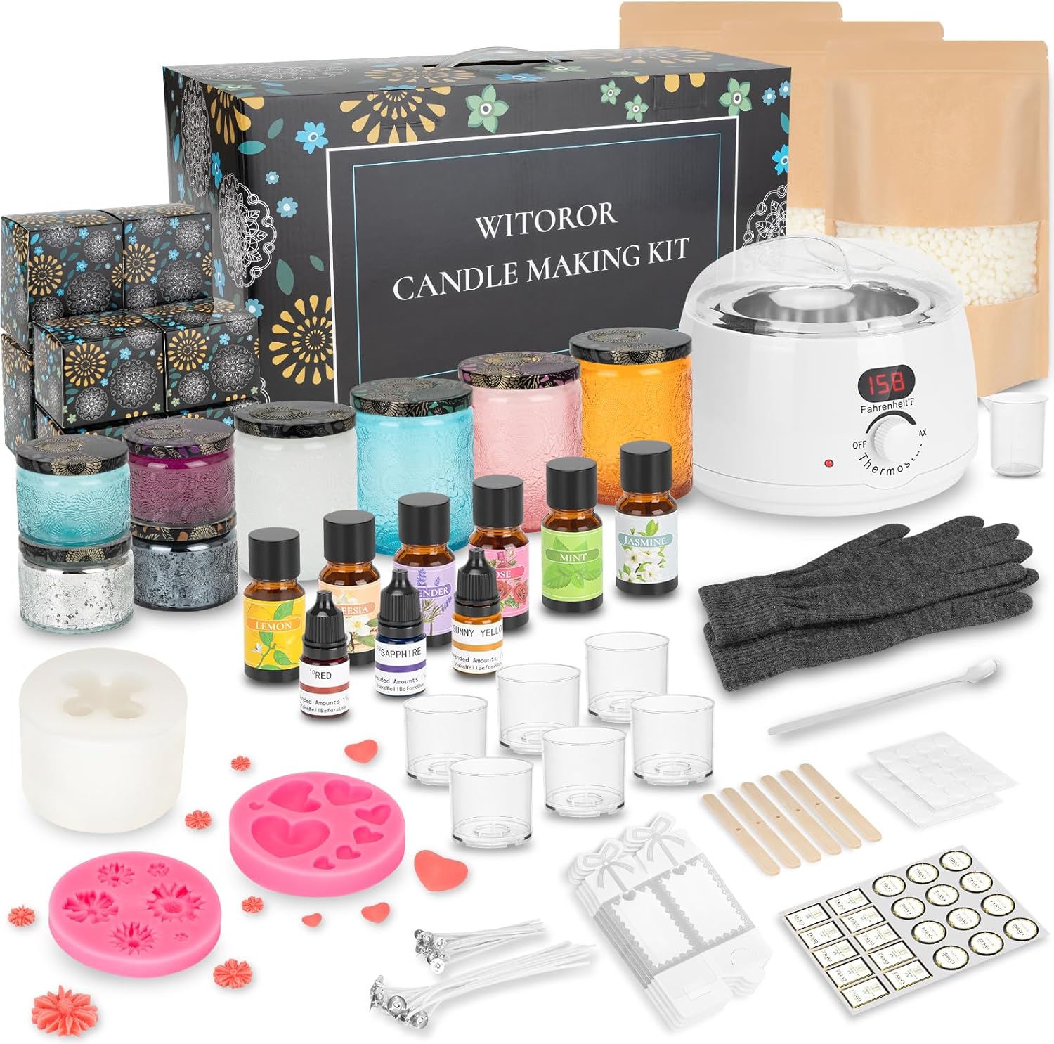 Amazon.com: WITOROR Candle Making Kit, Candle Making Supplies Scented ...