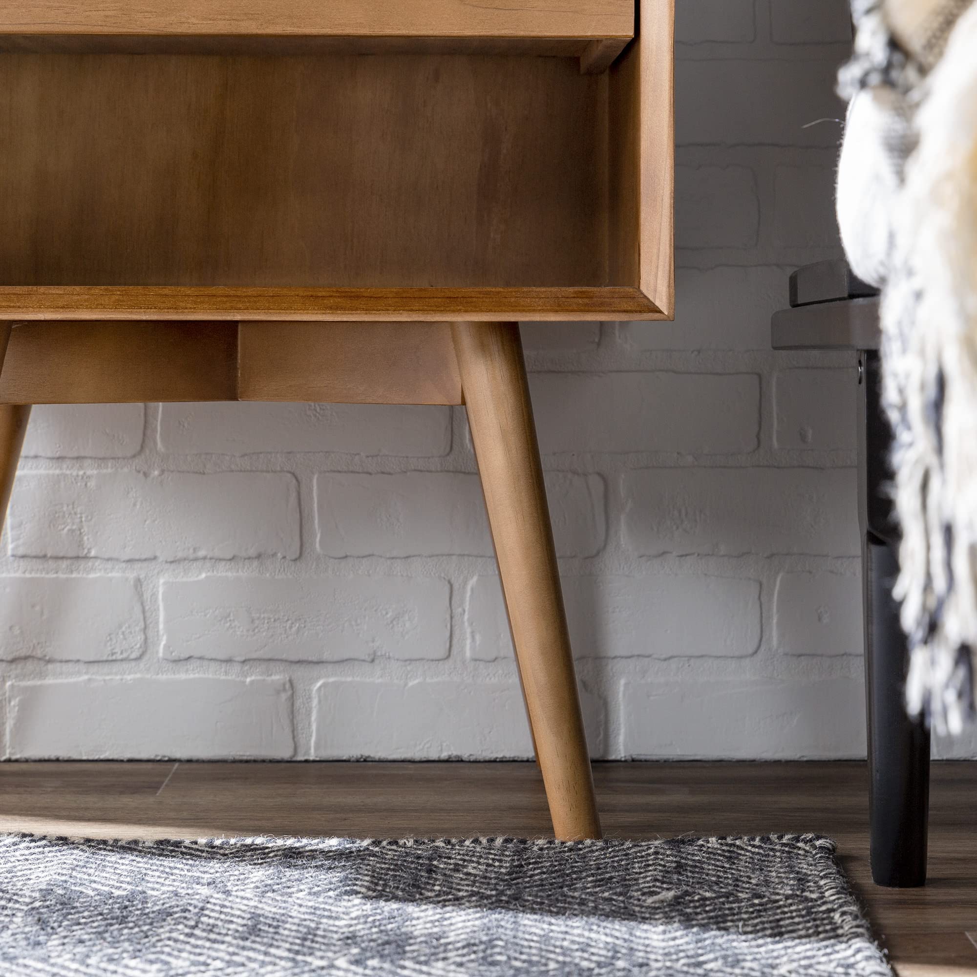 Walker Edison Mid Century Modern Wood Nightstand Side Table Bedroom ...
