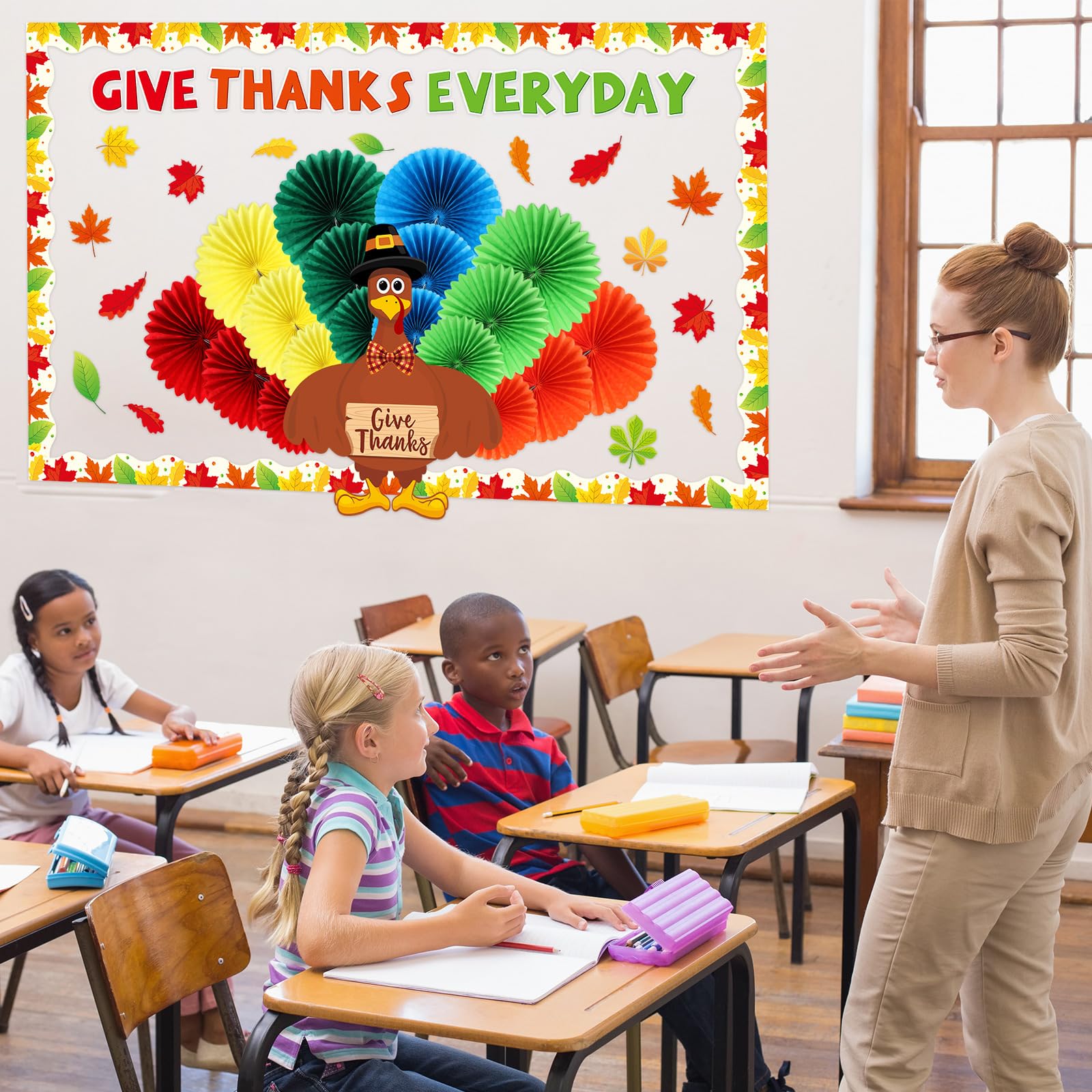 Snapklik.com : Thanksgiving Turkey Bulletin Board Decorations Set 3D ...