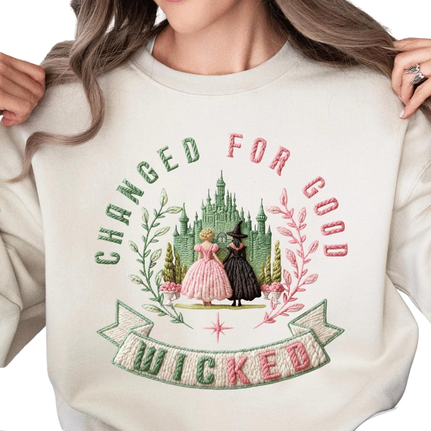 Amazon.com: Dallas Textile Wicked Changed for Good Sweatshirt, Movie ...