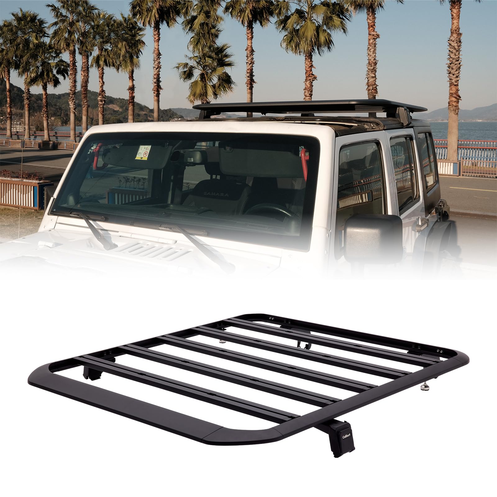 Snapklik.com : Aluminum Roof Rack Cargo Basket For 2007-2018 Jeep ...