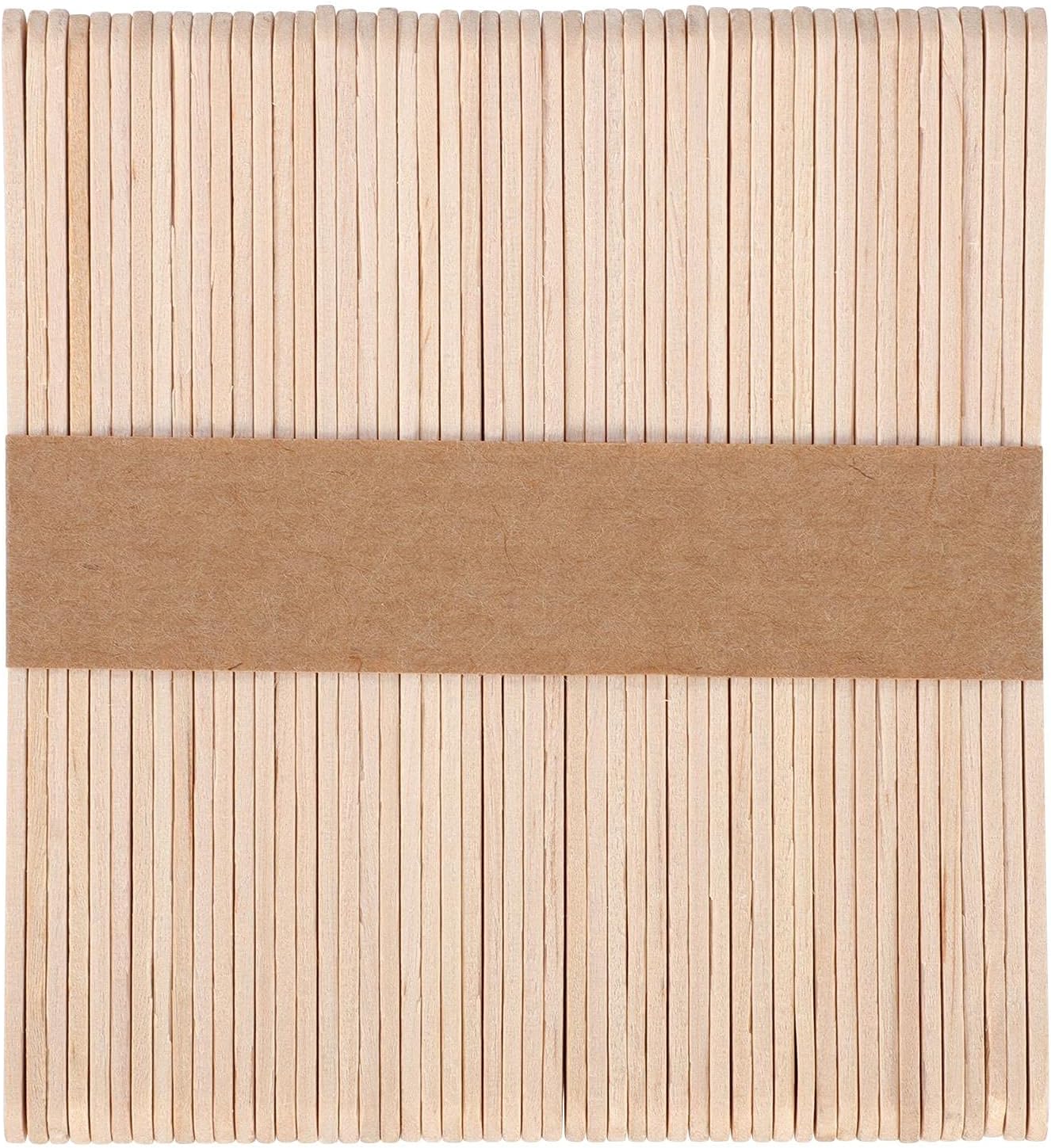 50 Wooden Lollipop Sticks Jumbo Natural Craft 150mm X 19mm - Lolly ...