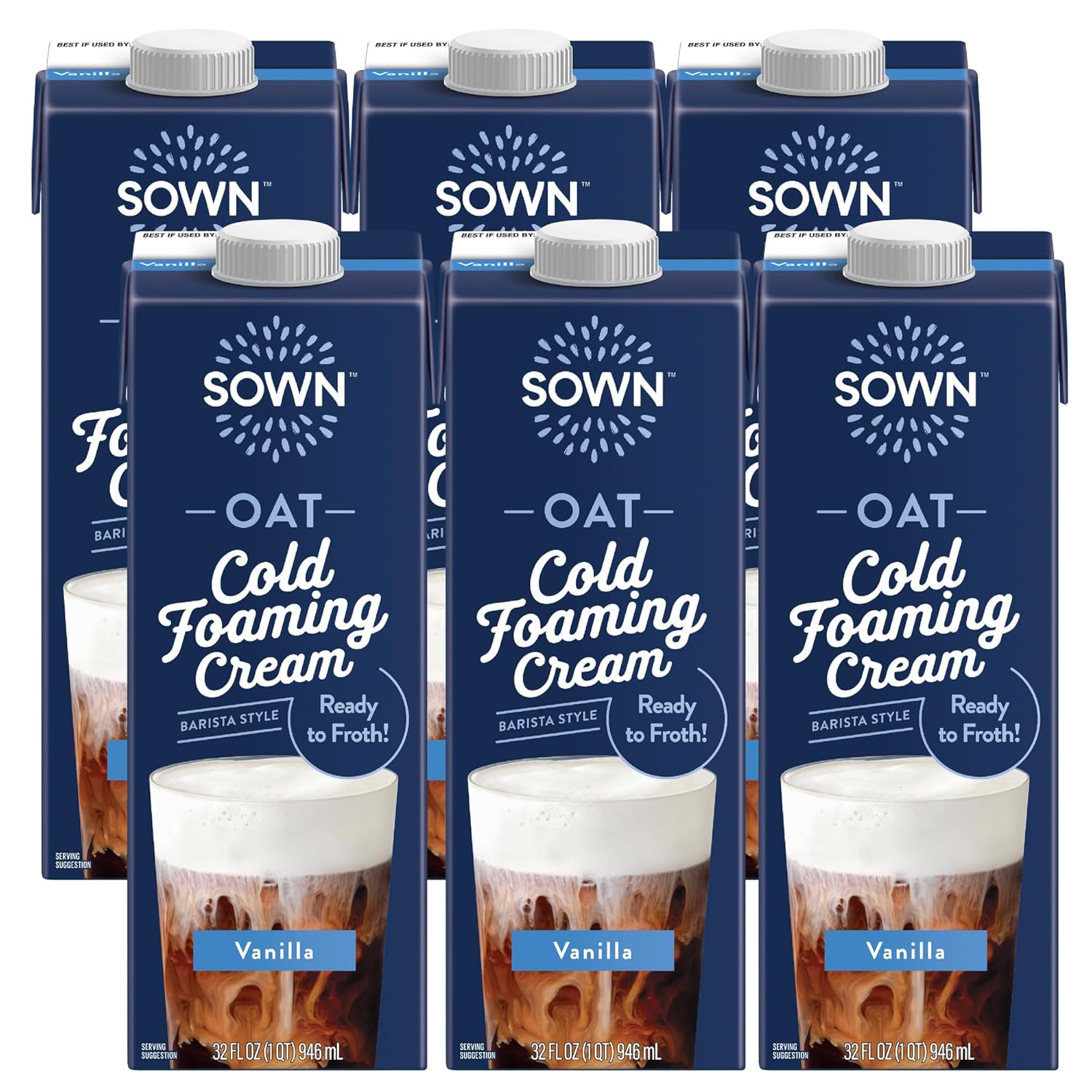 Amazon.com: SOWN Oat Cold Foam Creamer, Vanilla - Barista Style Oat ...