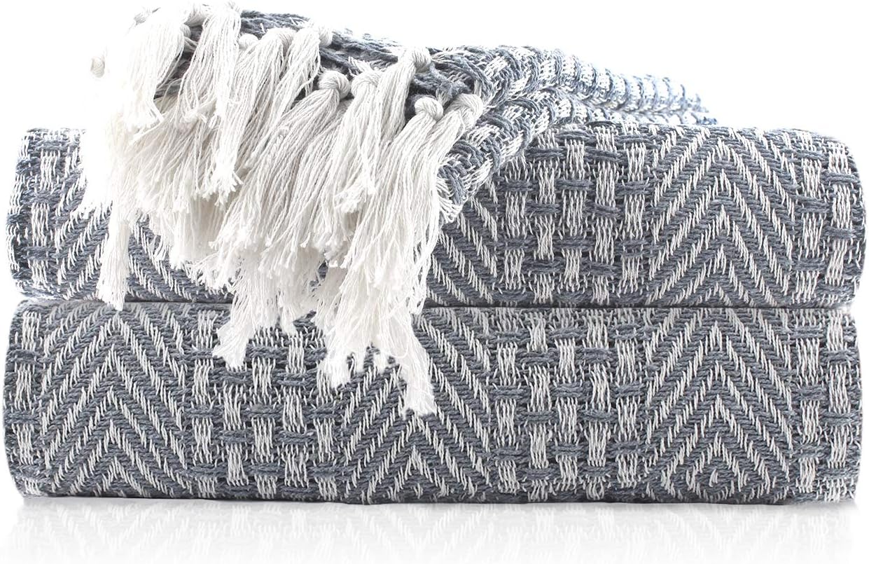 Amazon.com: Dusty Blue Throw Blanket - Soft and Warm Living Room ...