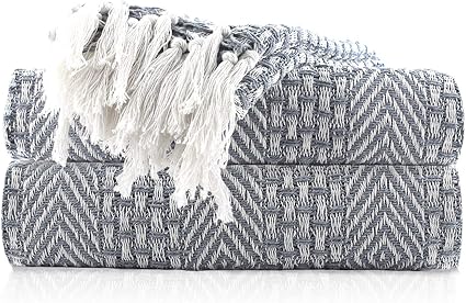 Amazon.com: Dusty Blue Throw Blanket - Soft and Warm Living Room ...