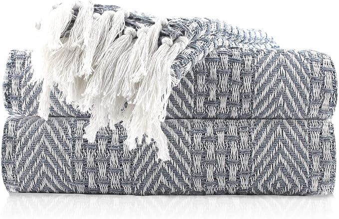 Amazon.com: Dusty Blue Throw Blanket - Soft and Warm Living Room ...