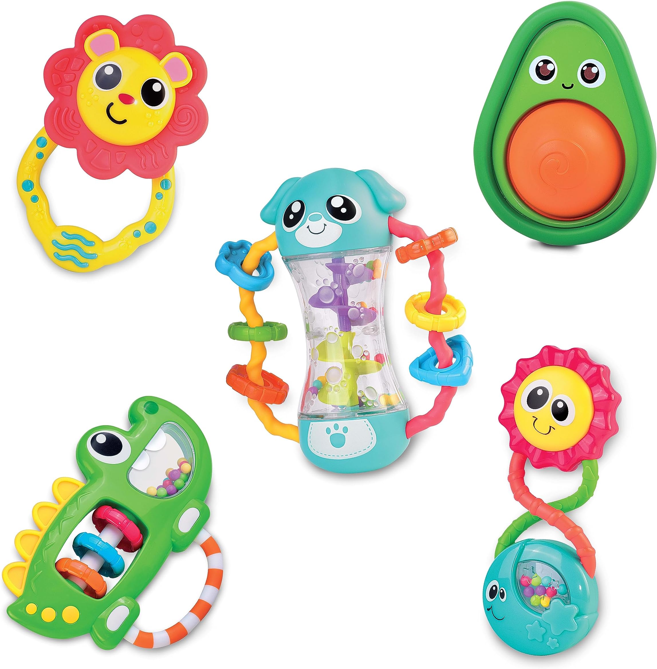 Amazon.com : Sassy Flip & Grip Rattle | Value 2 Pack | Developmental ...