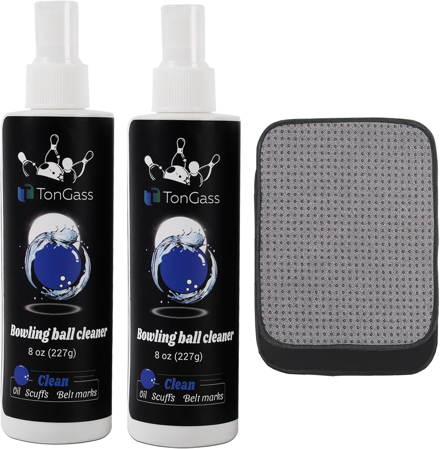 Amazon.com: TonGass (2+1 Pack Bowling Ball Cleaner Spray Kit with Towel ...