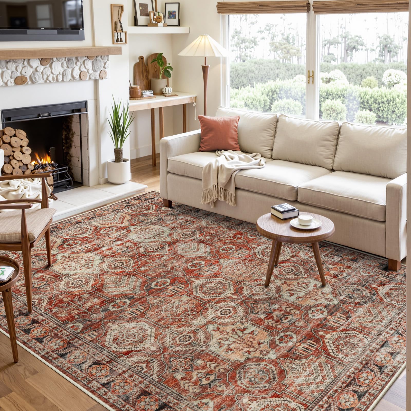 Amazon.com: Anidaroel Washable Area Rugs 9x12 Living Room: Vintage ...