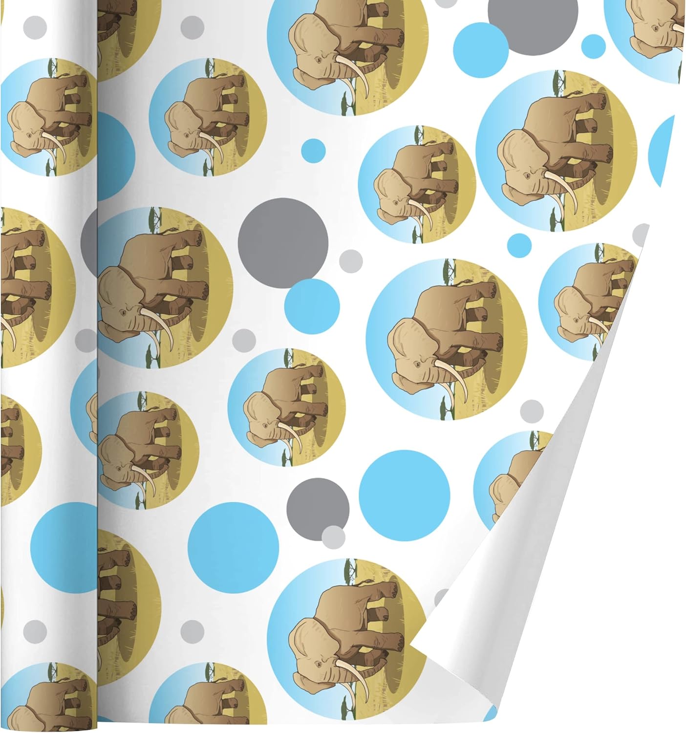 Amazon.com: GRAPHICS & MORE African Elephant Gift Wrap Wrapping Paper ...