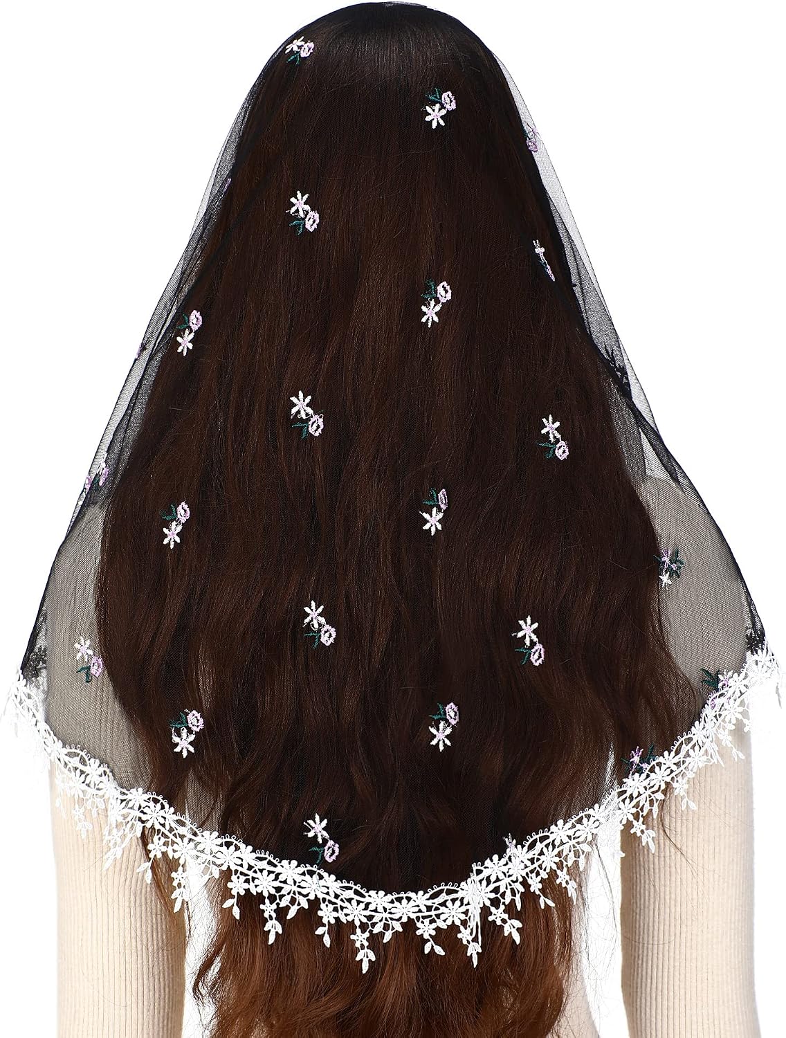 Mantveil D Shape Lace Chapel Veils Mantilla Latin Mass Head Covering ...