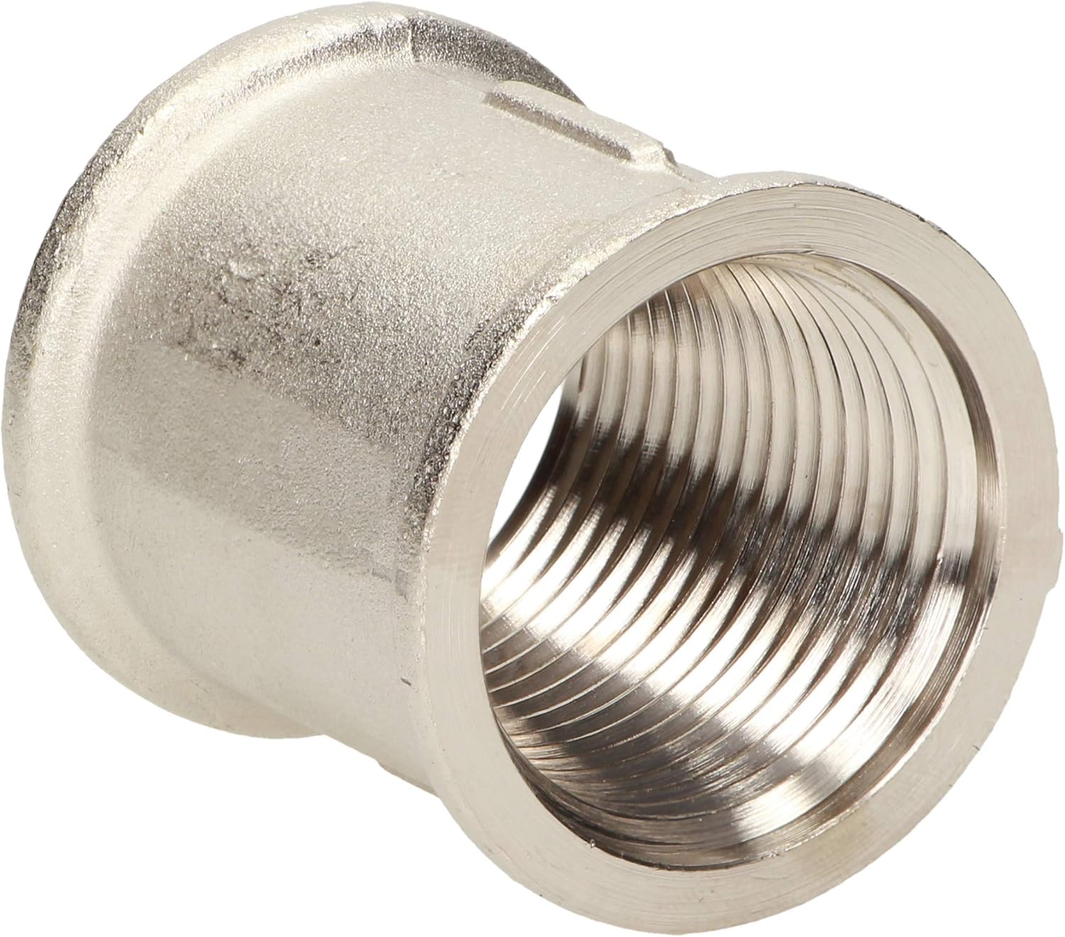 RIAT I Muffe I Messing vernickelt I Doppelmuffe I Verbindungsstück I ...