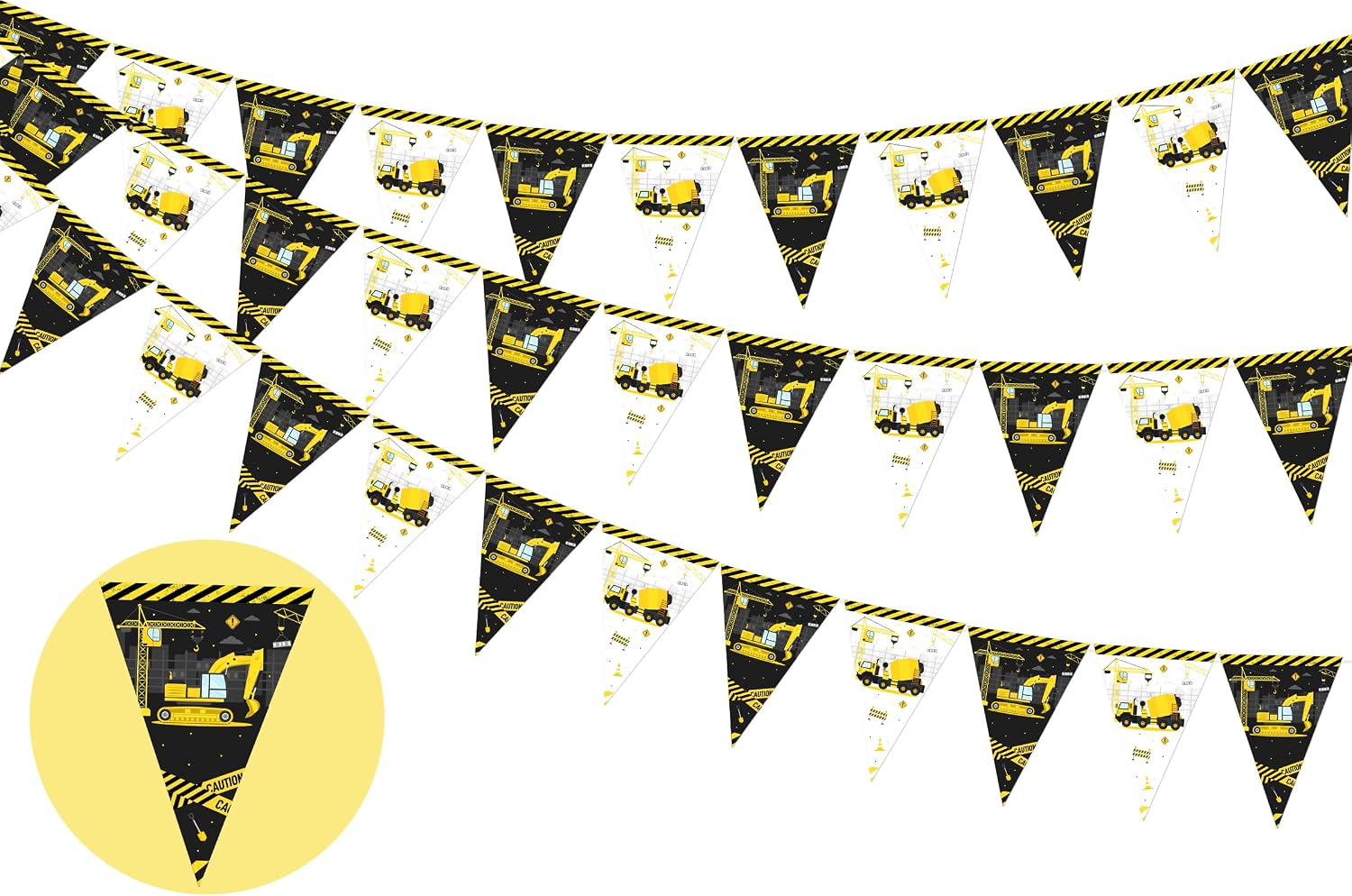 Amazon.com: Sursurprise Construction Party Decorations, 3Pcs ...