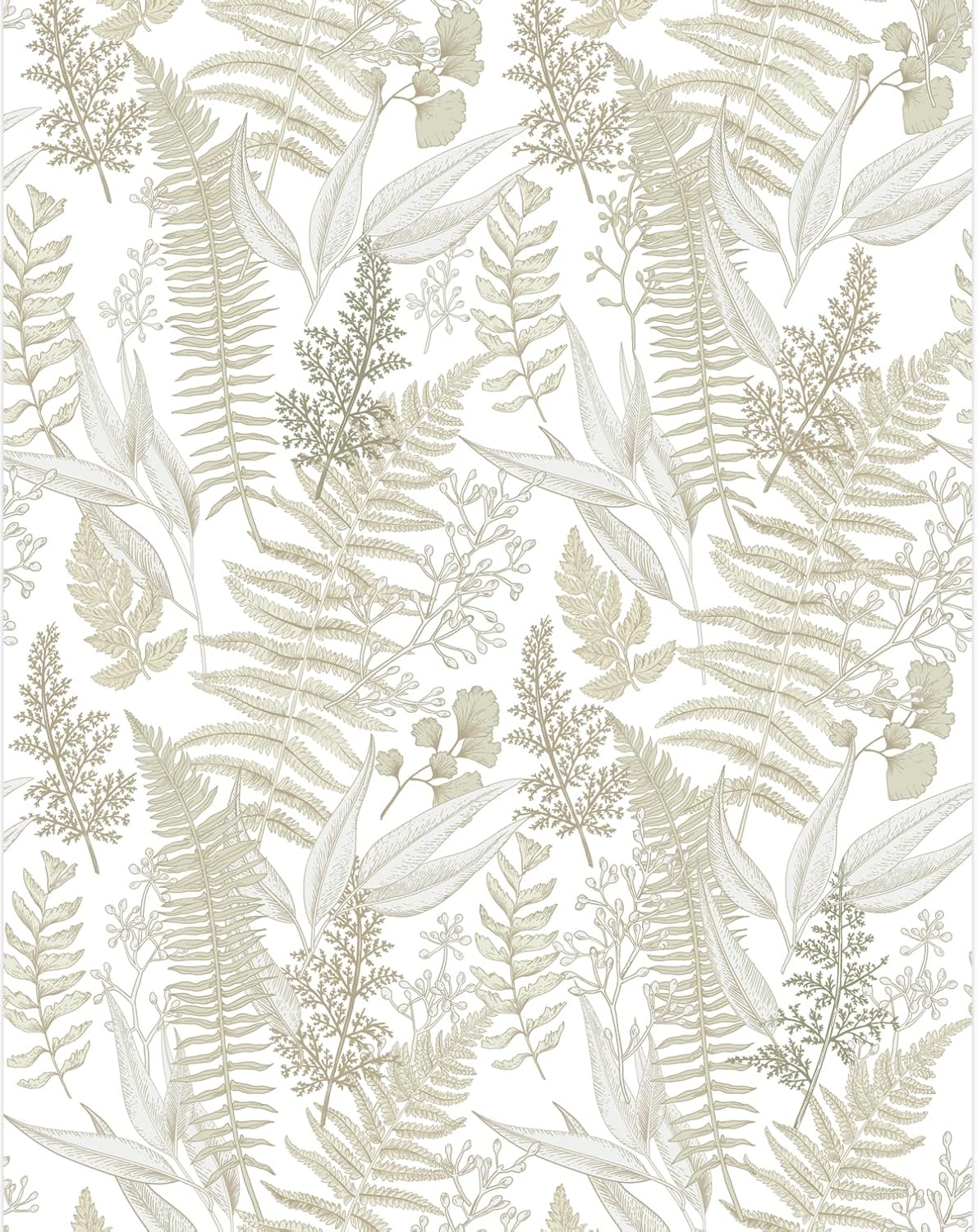 Aniboo Leaf Peel and Stick Wallpaper Boho Leaves Contact Paper for ...