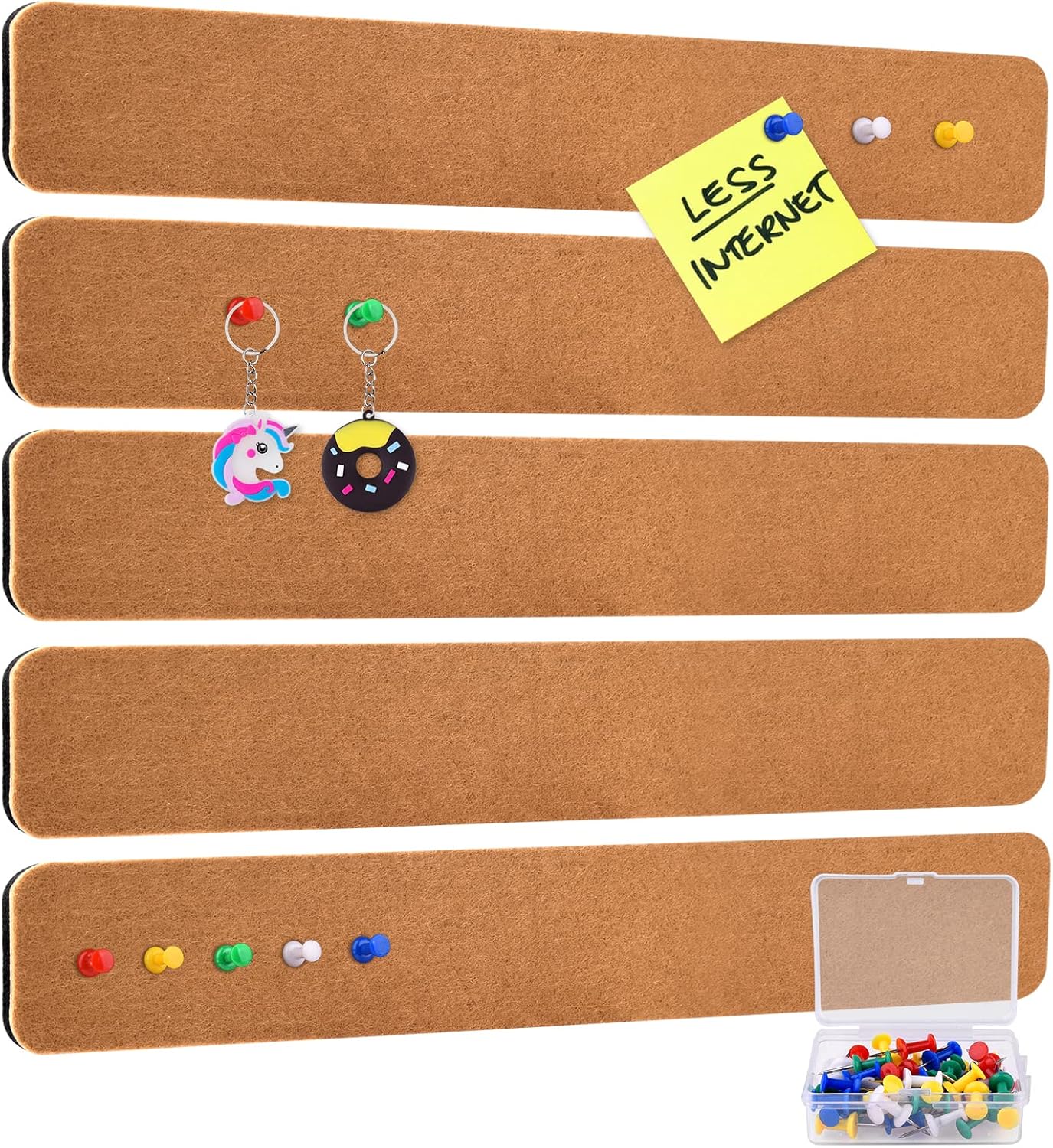 Amazon.com : TUPARKA 6 Pack Felt Pin Board 13"x2" - 1/2" Bar Strips ...