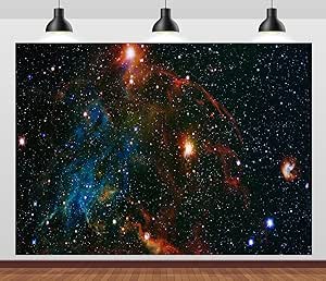 Amazon.com : BELECO 8x6ft Fabric Outer Space Backdrop Galaxy Starry Sky ...