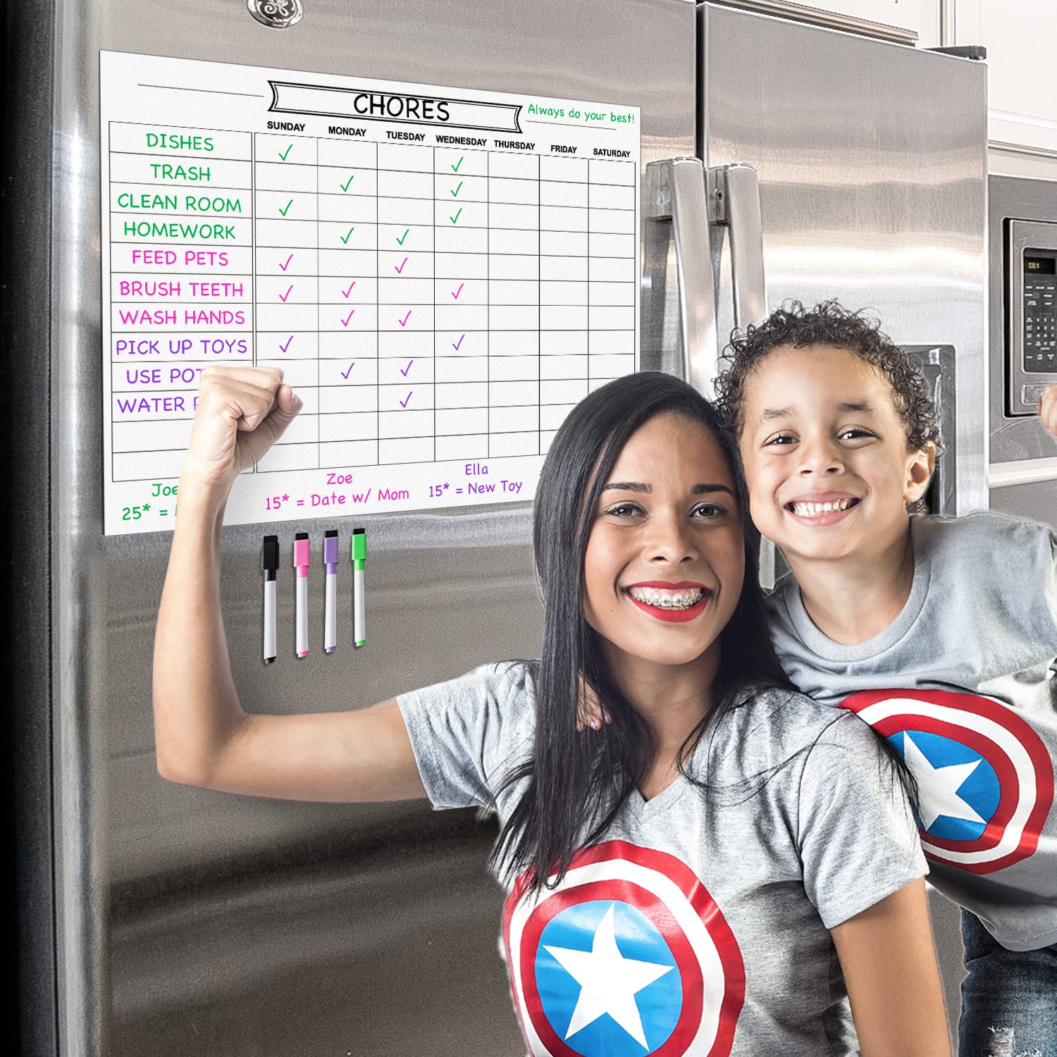 Buy Chore Chart for Kids - Multiple Kids, Adults, Family- Improve ...