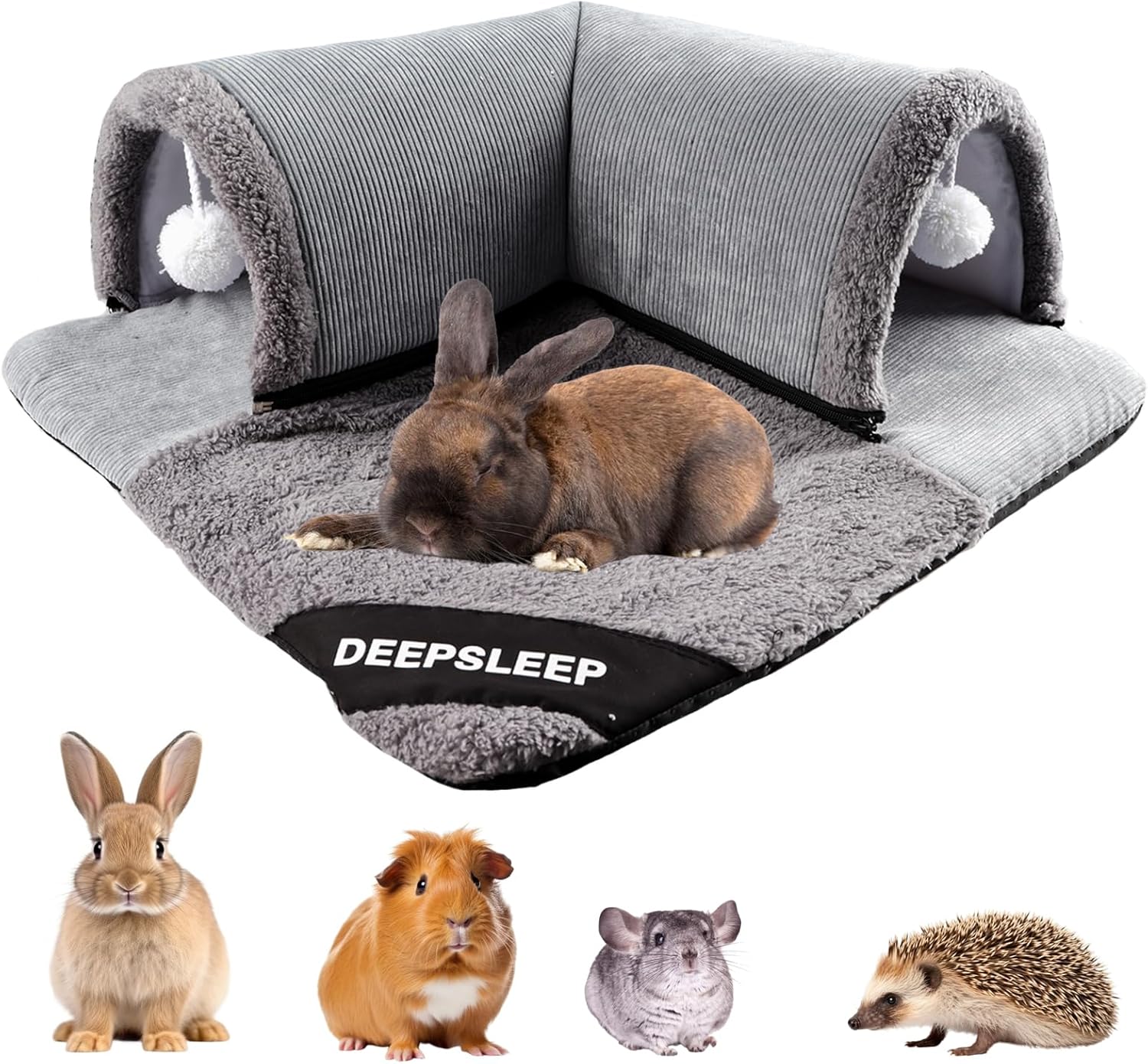 Amazon.com : Mechpia Rabbit Tunnel Bed Plush, Large Bunny Tunnel Tube ...