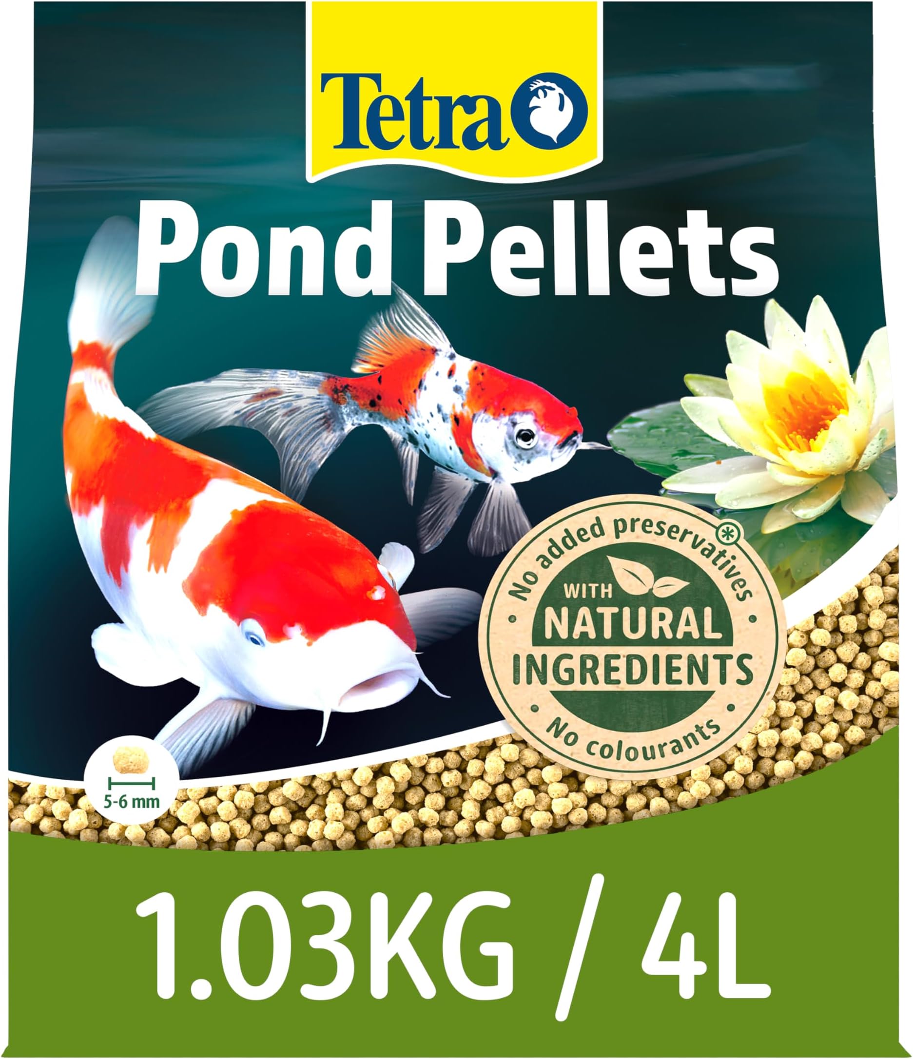 Tetra Pond Fish Food Pellets 1.03kg - biologically balanced for pond ...