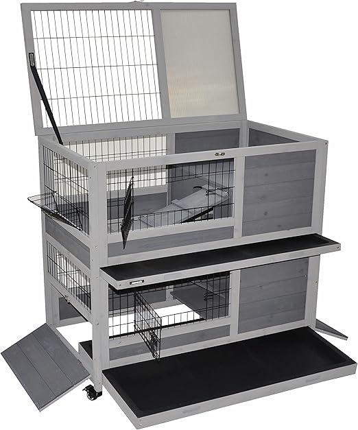 Kleintierstall Meerschweinchen Hamster Stall Hasenstall Indoor 90x53x95 ...