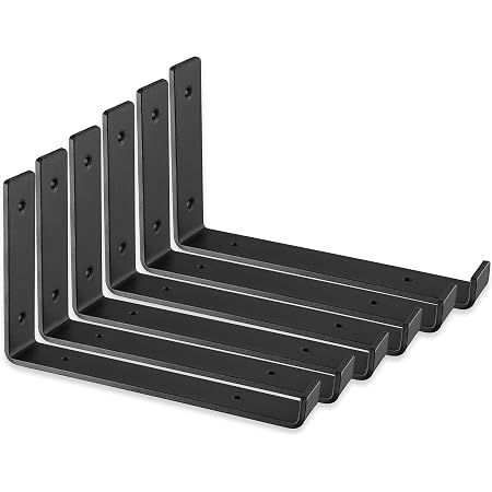 Amazon.com: 6 Pcs Heavy Duty Shelf Brackets 12 Inch Wall Mounted ...