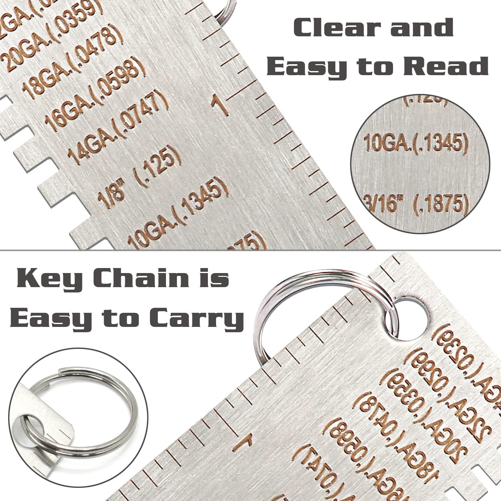 Snapklik.com : Portable Metal Sheet Thickness Gauge- Stainless Steel ...