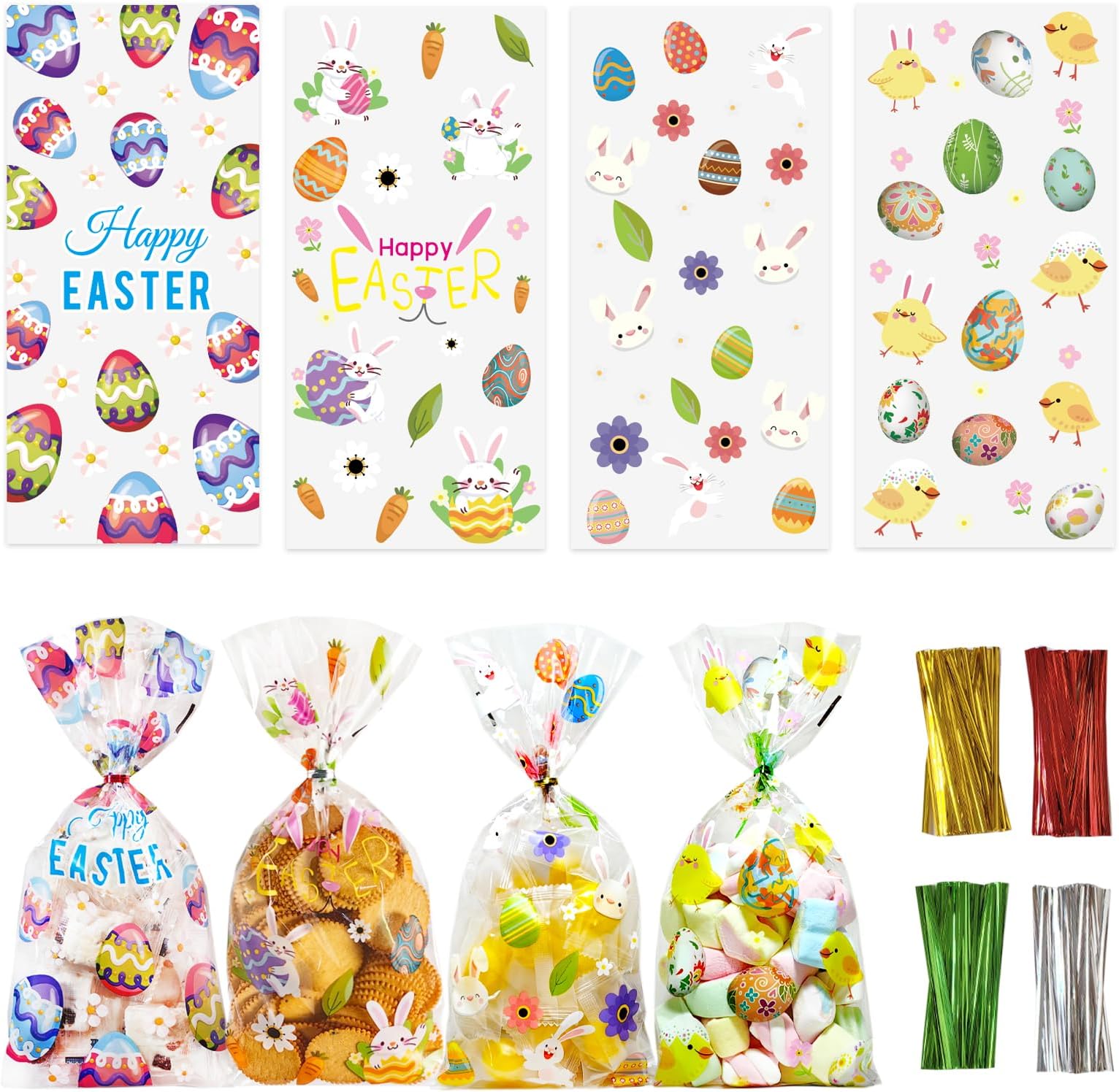 Amazon.com: Unique Lilac Easter Cellophane Bags (Pack of 20) - Premium ...