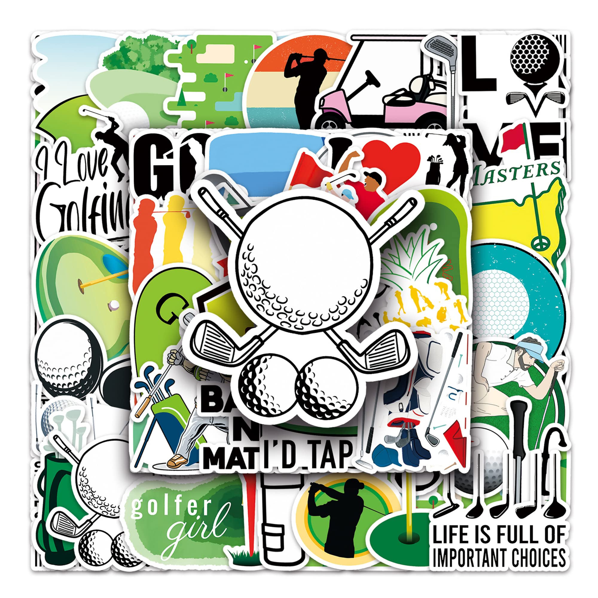 Amazon.com: 50PCS Golf Stickers, Kids’Stickers,Water Bottle Stickers ...