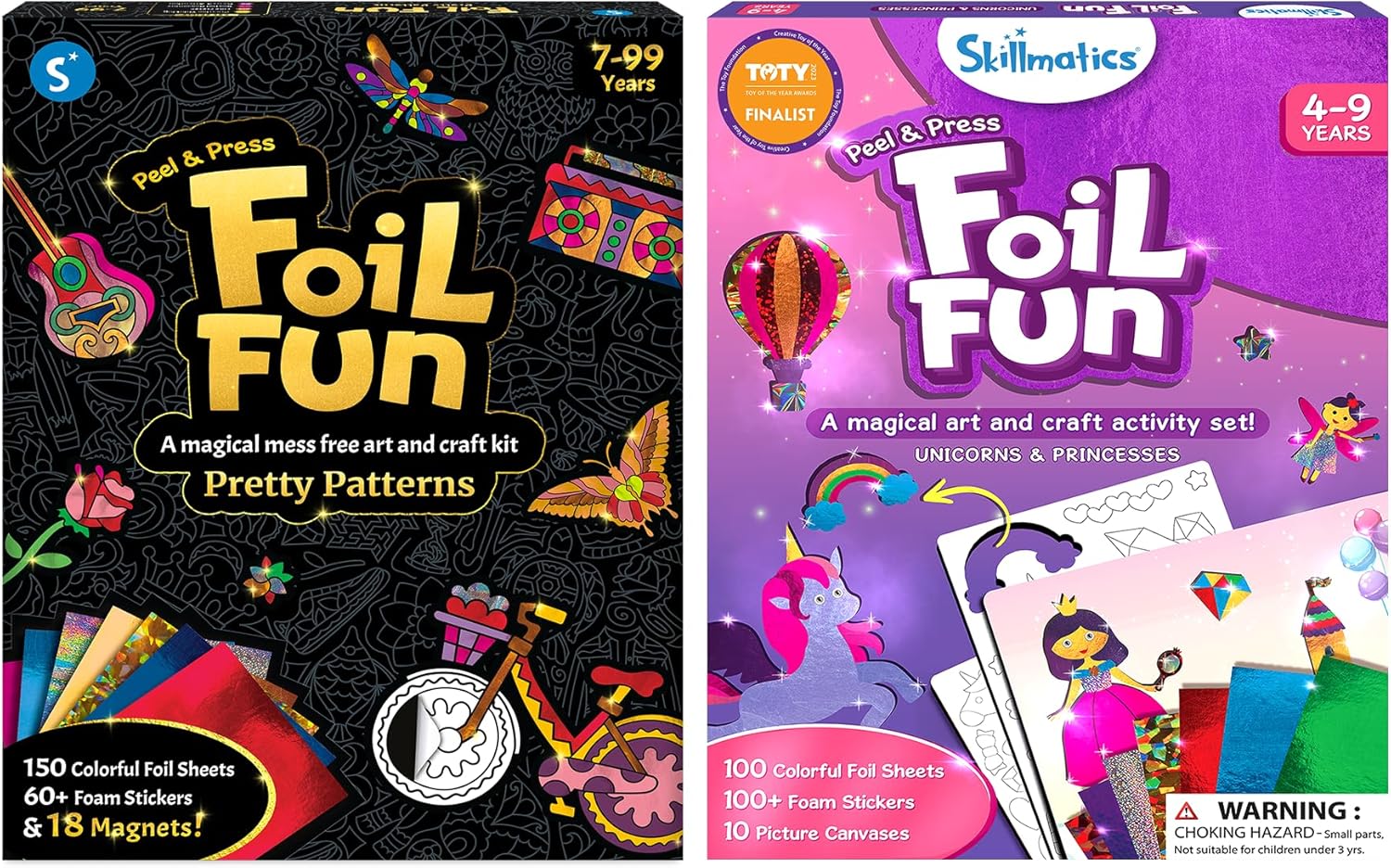 Amazon.com: Skillmatics Foil Fun Pretty Patterns & Foil Fun Unicorn ...