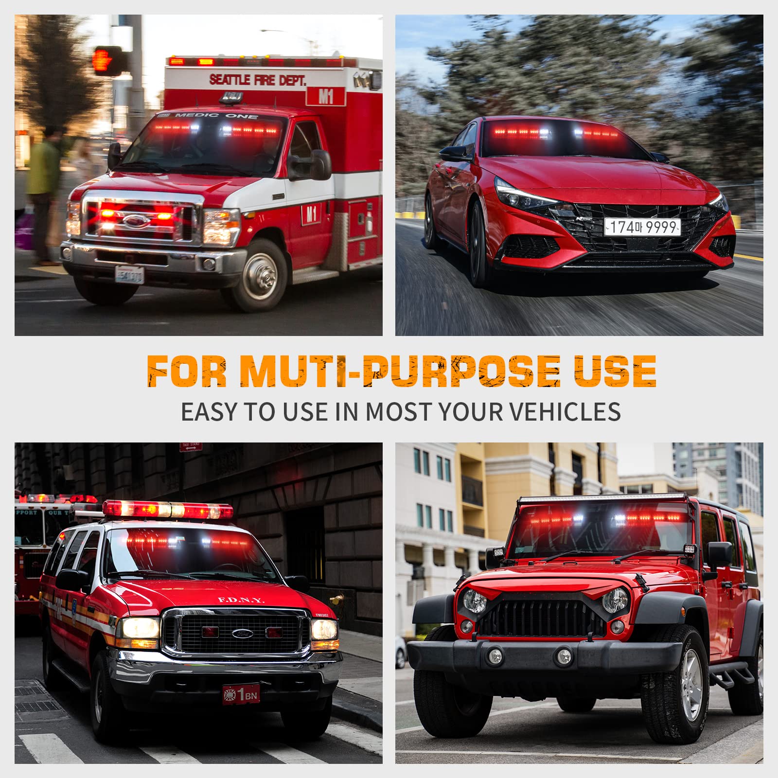 Firefighter Emergency Lights For Vehicles LAMPHUS SolarBlast SBLH04
